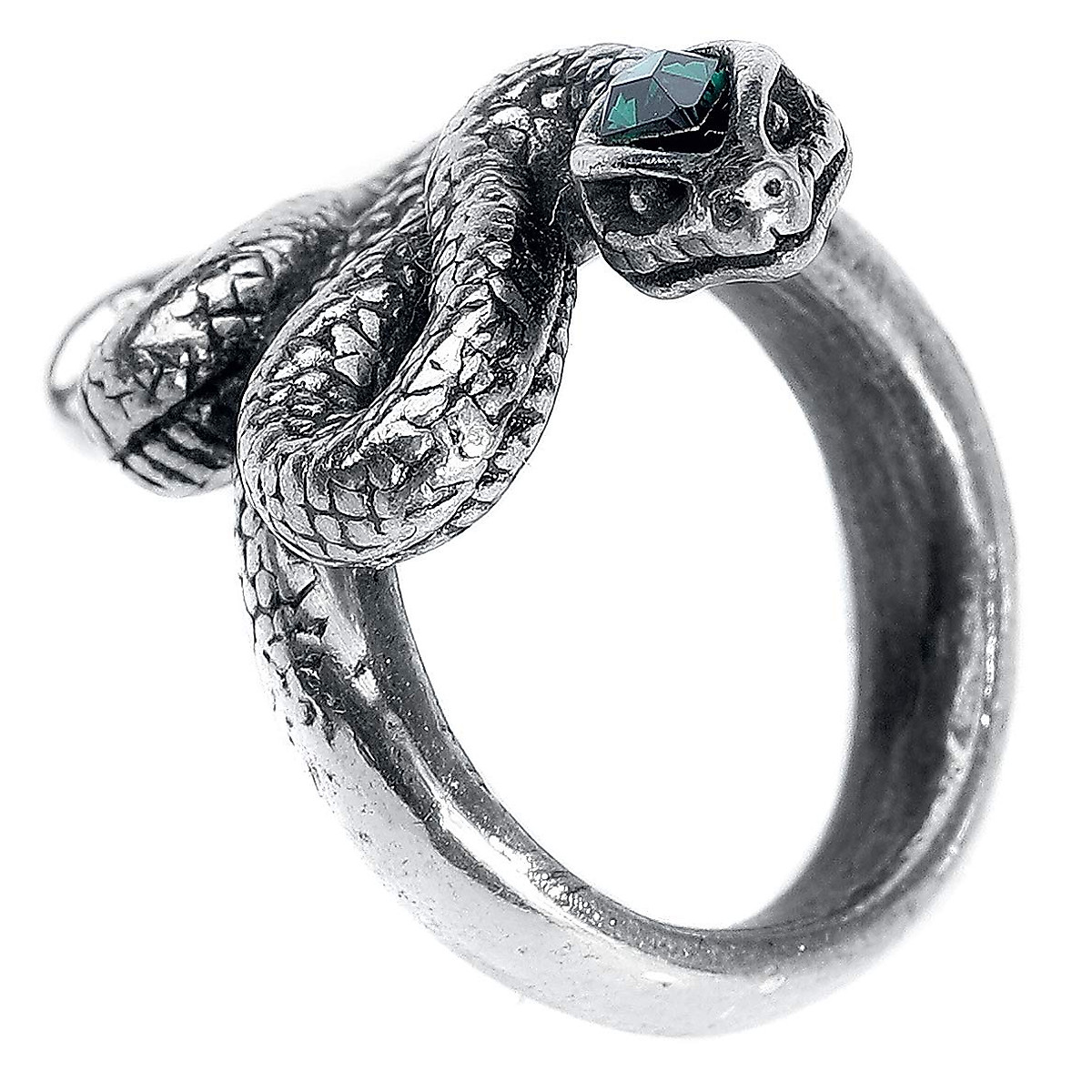 Alchemy Gothic Symbol of Fertility Nachash Wicked Serpent Psalm 68 Ring - Size L/N, 6/7