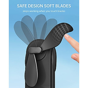 gofuch Portable Mini Fan, Small Handheld Fan 1800mAh,Battery Operated Pocket Fan USB Rechargeable, Personal Makeup Lash Fans, Gifts for Women Girls, Black