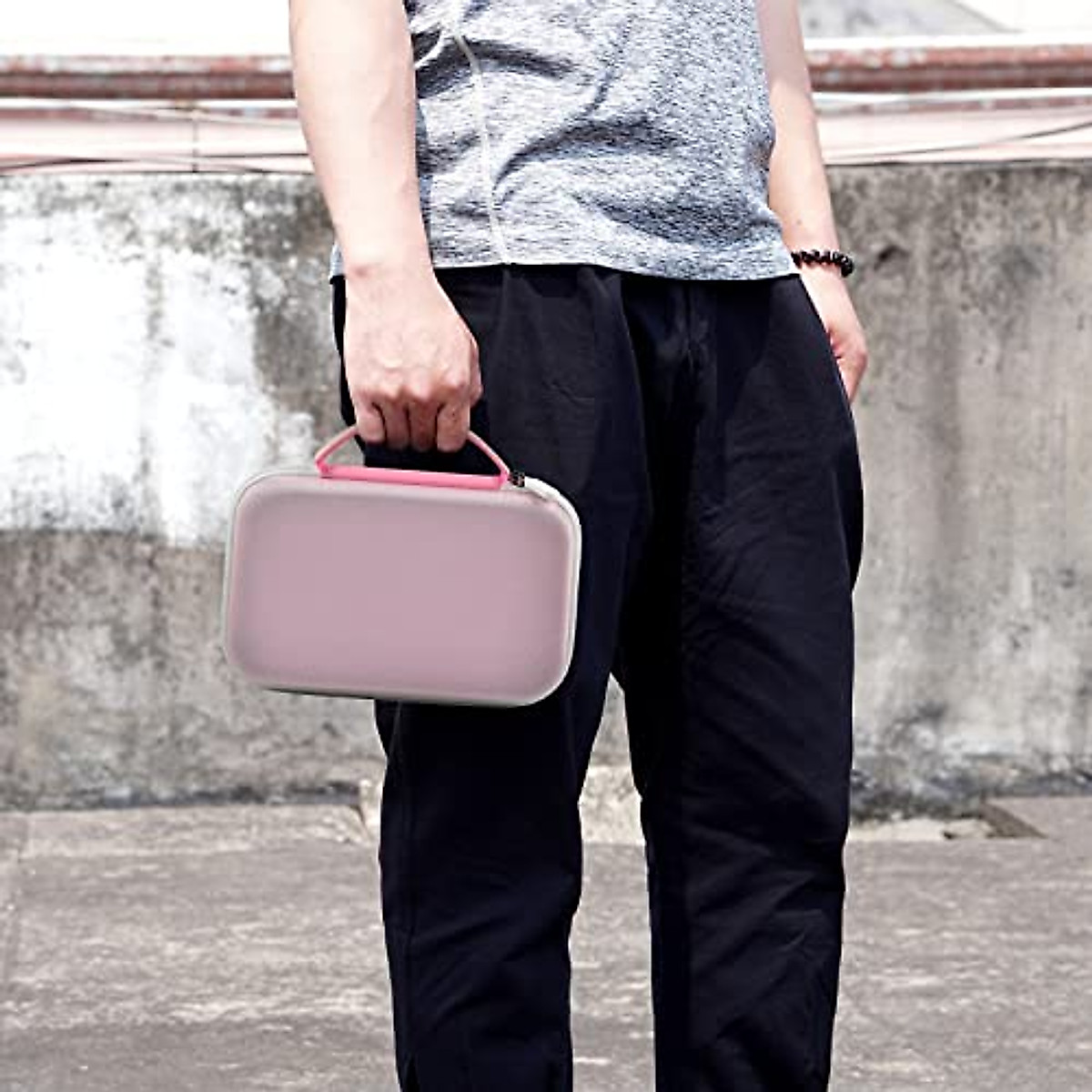 GWCASE Case Compatible with Oliso M2 Pro Mini Project Iron. Travel Irons Carrying Organizer Holder with Mesh Pocket Fits for Solemate and Other Accessories (Box Only)-Pink