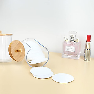 Cotton Round Holder Cotton Swabs Holder Cotton Ball Holder Cotton Swabs Holder Bathroom Set Cotton Swabs Organizers and Storage Cotton Swab Dispenser for Cotton Swabs, Mouthwash Cups, Cotton Pads,