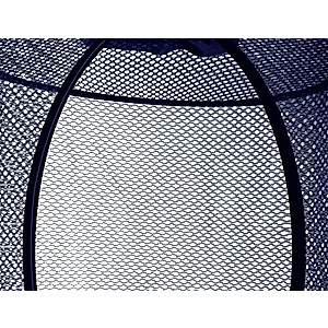 2Pcs Foldable Hanging Storage Mesh Space Saver Bags Organizer,Foldable Suspension Storage 4 Compartments Toy Storage Organizer for Kid Room Toys, Gloves,Hats,Socks Storage 43.5"x 12" Dark Blue