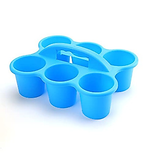 4Pcs Carry Caddy - Stackable for Easy Storage 6 Compartments Caddy - Classroom Caddies for Teachers and Daycare Supplies