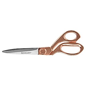 Westcott 16968 8-Inch Stainless Steel Rose Gold Scissors For Office and Home