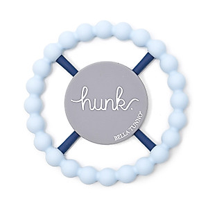 Bella Tunno Happy Teether for Boys – Soft & Easy Grip Baby Boy Teether Toy, Silicone Teether Ring to Help Soothe Gums, Non-Toxic and BPA Free, Hunk