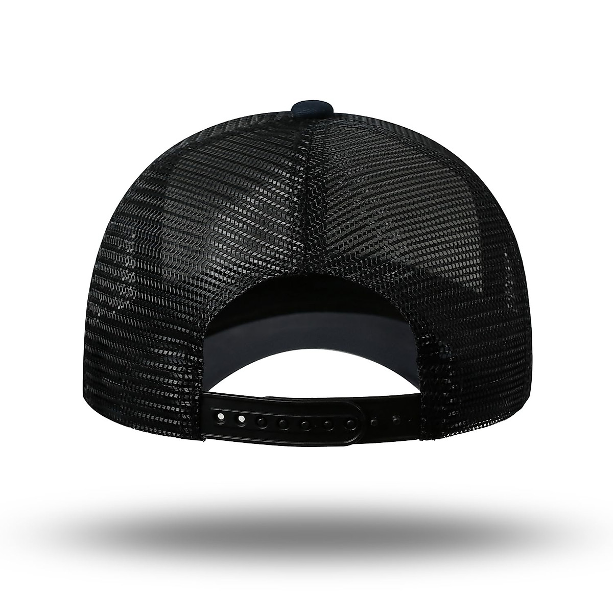 American Flag Trucker Hat - Snapback Hat, Baseball Cap for Men Women - Breathable Mesh Side, Adjustable Fit - for Casual Wear Dark Gray/Black