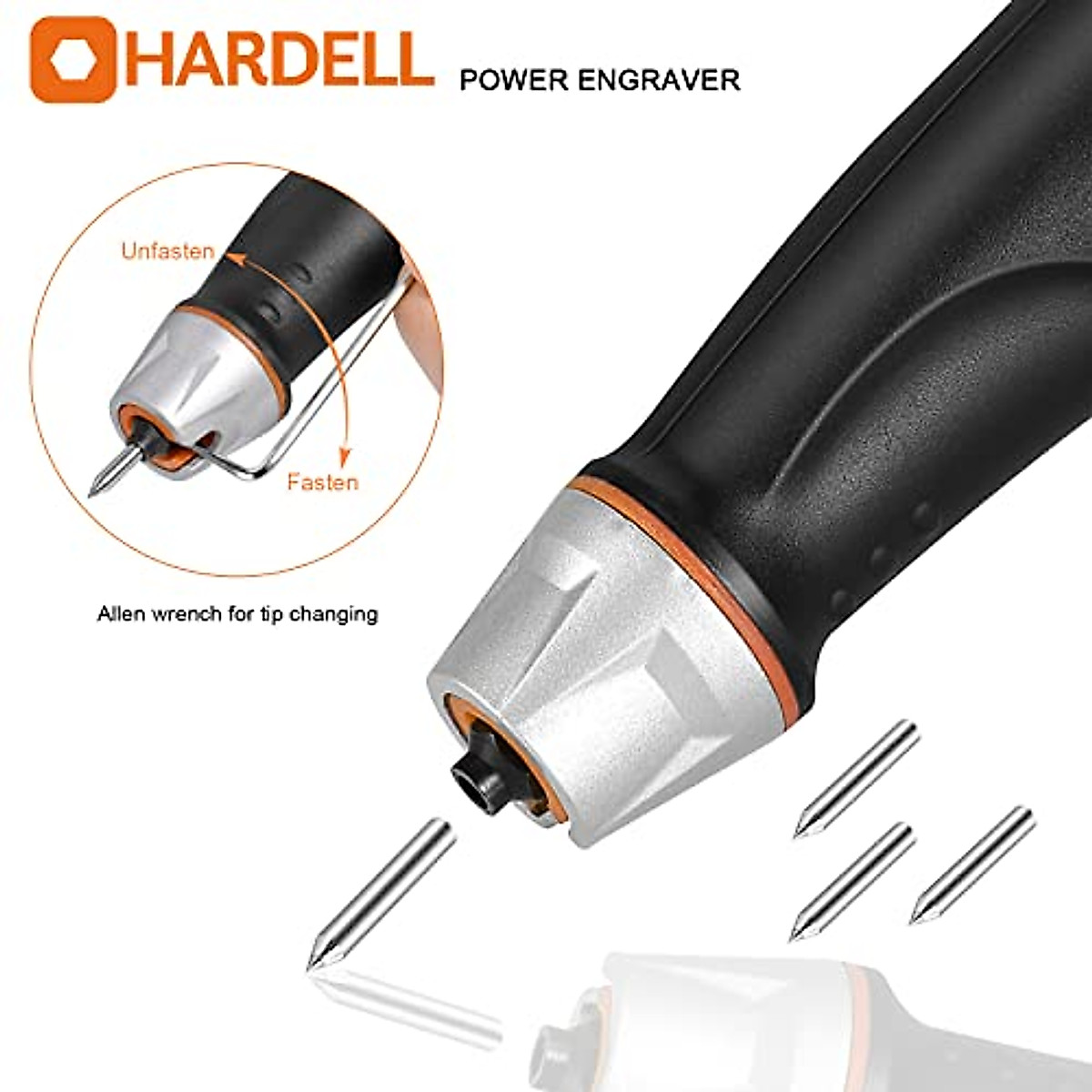 HARDELL 24W Engraver Pen: 5-Speed Etching Tool for DIY