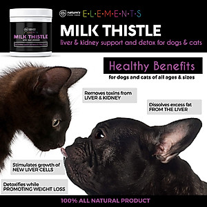 Nature's Pure Edge Milk Thistle Supplement with Real Chicken. Extra Strength Liver and Kidney Detox. Dogs and Cats Love The Taste. Kidney Stone Prevention and Allergy Relief. Large 85 gram jar!