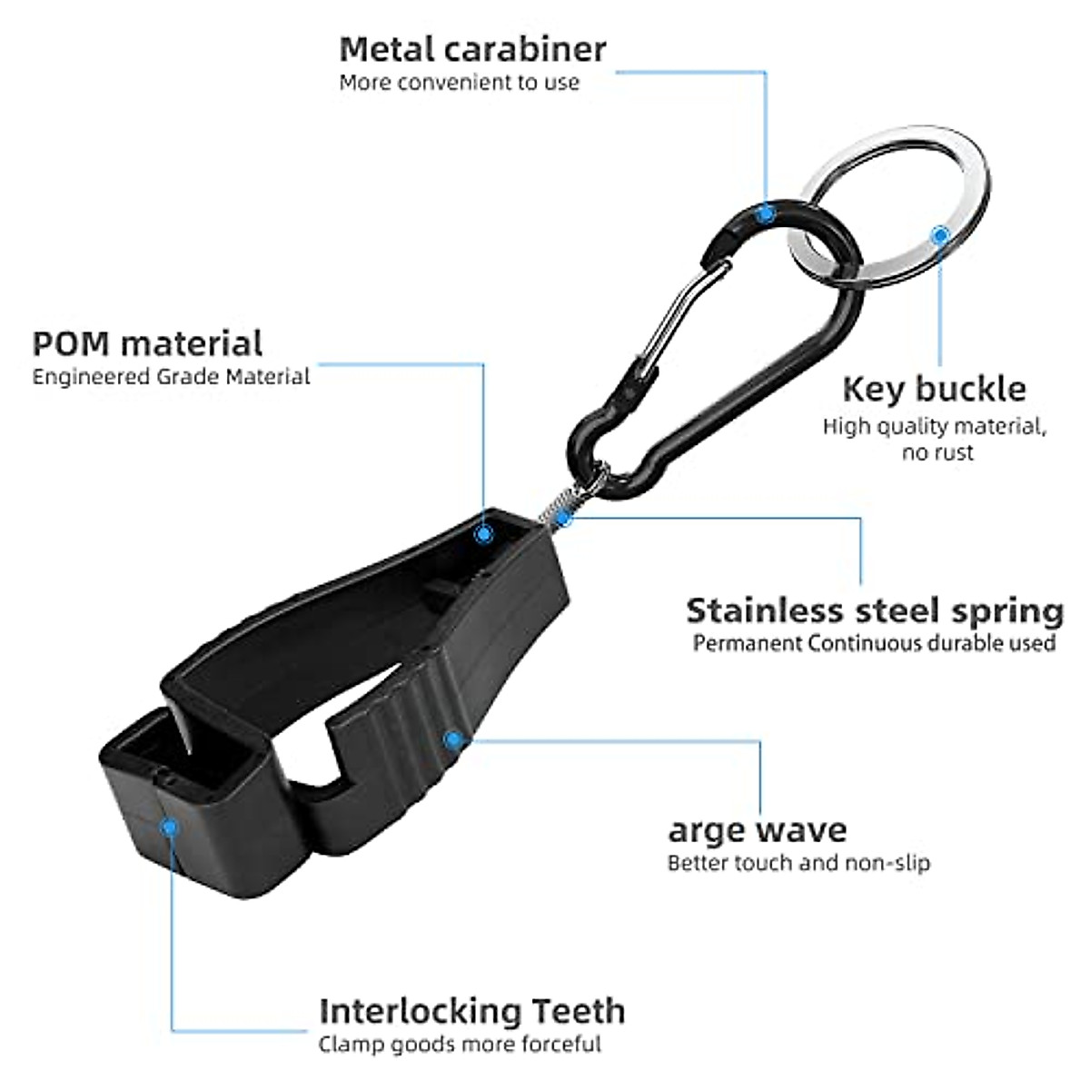 NANHONG 16 Pieces glove clips for work Glove Holder Clip, Construction Worker for Glasses Helmets Glove Grabber Clip