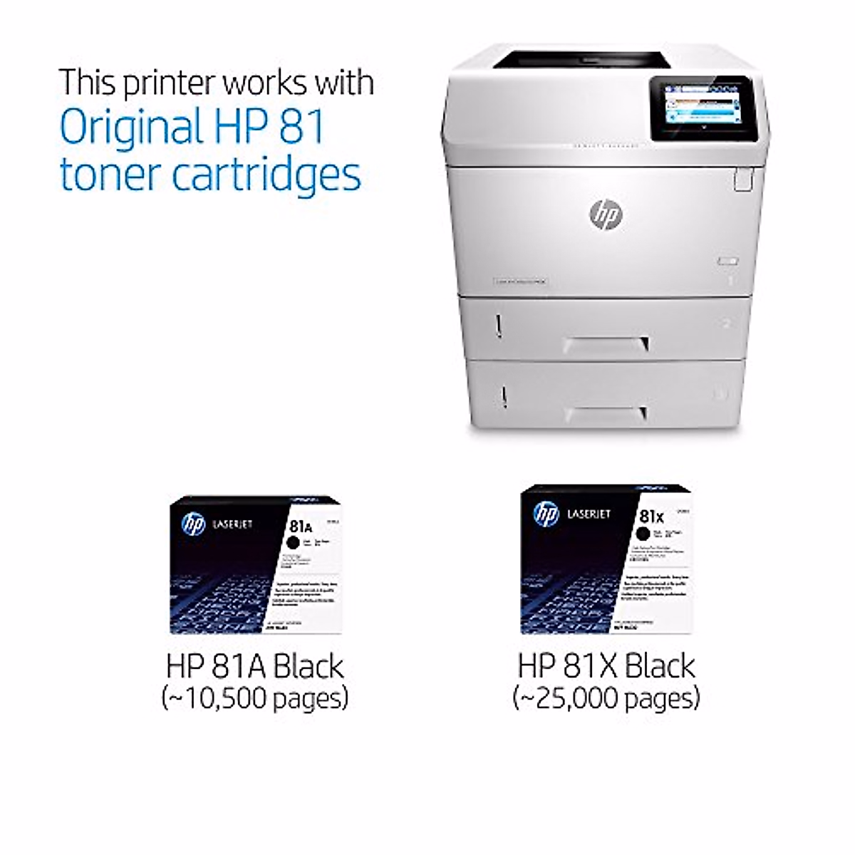 HP Monochrome Laserjet Enterprise M606x Printer w FutureSmart Firmware, (E6B73A#BGJ)