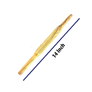 YADNESH Wooden Rolling Pin Papad Style Roller Belan Lining Roller Wooden Belan Belani Used by Bakers and Cooks for Chapati Roti Papad Puree Pizza Dough Cookies Pastries Pasta Chapati Maker