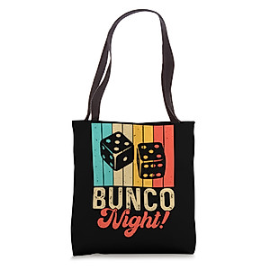 Retro Bunco Night Dice Game Lover Bunco Player Women Girls Tote Bag