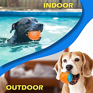 EXPAWLORER Dog Balls Squeaky Toys - 6 Pack Interactive Tennis Balls for Dogs to Fetch, Indestructible Chew Toys for Aggressive Chewers, Squeaky Teething Balls for Small Medium Large Dogs Puppy