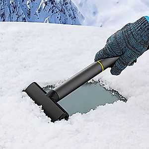 10inch Snow Shovel for Car, Handheld Foldable Lightweight Aluminum Portable Snow Shovel, Parent-Child Playing Snow, Shovel for Garden, Car, Camping with Extra Ice Scrape