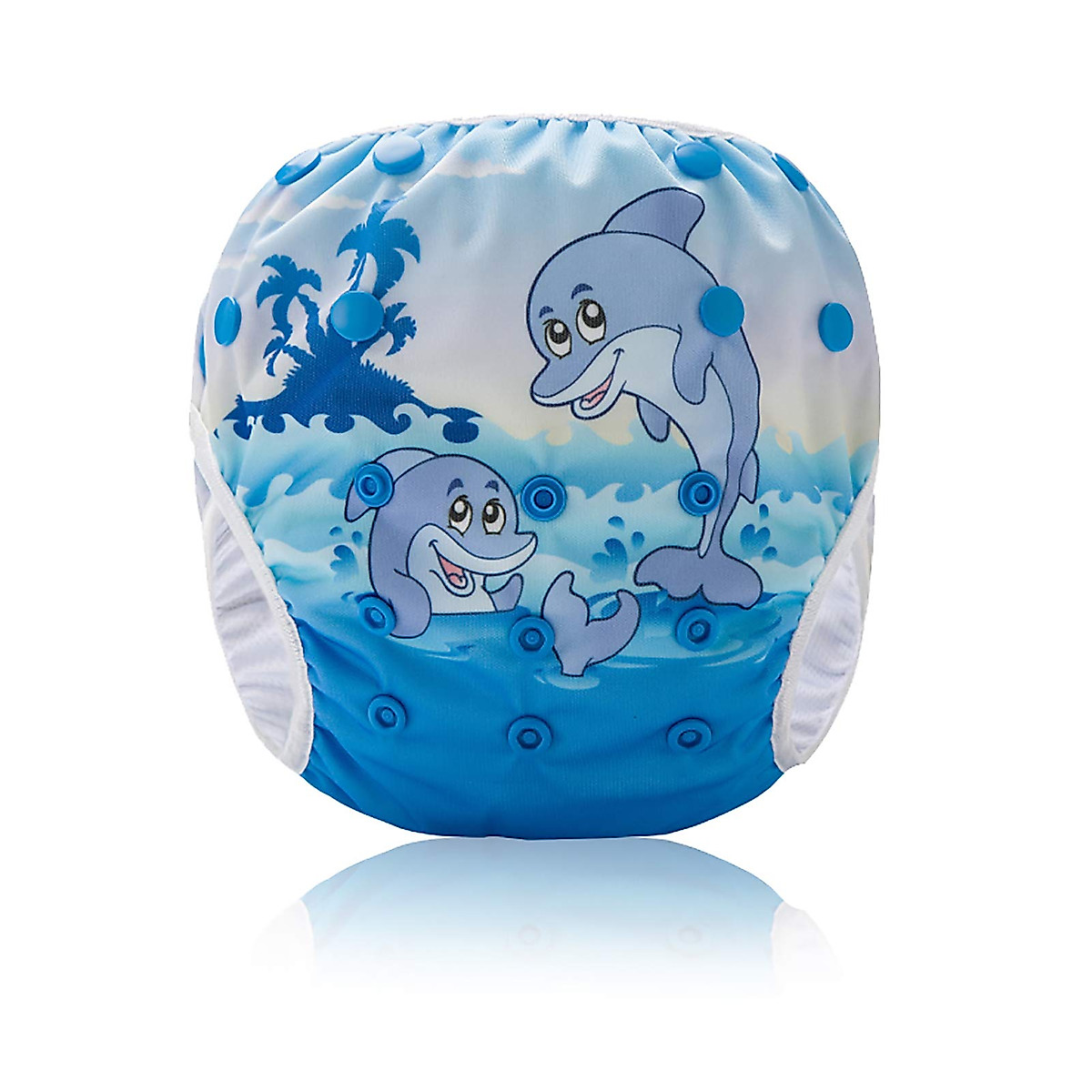 Swim Diaper, Reusable Swim Diaper Adjustable, Soft, Breathable, Waterproof, Boys & Girls Baby Swim Diaper Sizes N–5(6-33lbs)