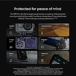 SAMSUNG PRO Ultimate microSD Memory Card + Adapter, 256GB microSDXC, Up to 200 MB/s, 4K UHD, UHS-I, Class 10, U3,V30, A2 for GoPRO Action Cam, DJI Drone, Gaming, Phones, Tablets, MB-MY256SA/AM