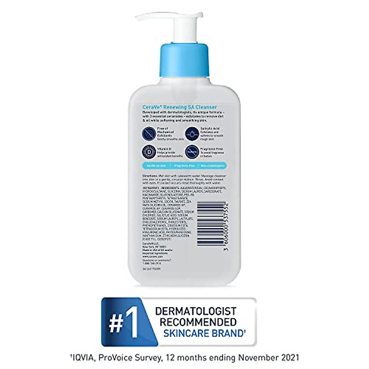 CeraVe Renewing SA Cleanser For Normal Skin 473ml (Product of USA)