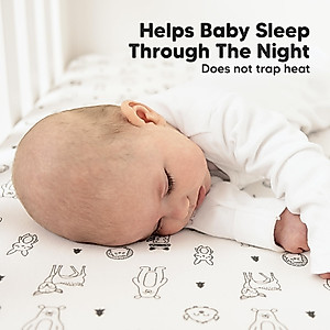 2-Pack Organic Crib Sheets for Boys, Girls - Jersey Fitted Crib Sheet, Baby Crib Sheets Neutral, Crib Mattress Sheet, Cotton Crib Sheets, Soft Baby Sheets for Crib, Unisex Crib Fitted Sheet (Woodland)