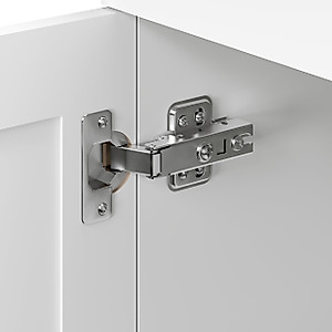 Smhxo Bathroom Vanity with Ceramic Sink, Bathroom Vanity Cabinet with 2 Doors, 30 Inches Wooden Bathroom Sink Cabinet, White