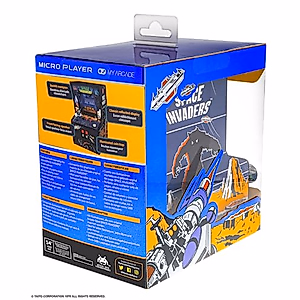 My Arcade Space Invaders Micro Player: Mini Arcade Machine Video Game, Fully Playable, 6.75" Collectible Premium Edition
