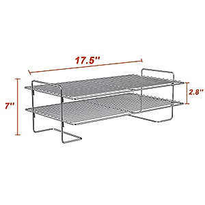 Stanbroil 17 Inch Universal Stainless Steel Smoke Shelf/Warming Cooking Rack Replacement for Traeger and Other Wood Pellet Grills/Gas Grills