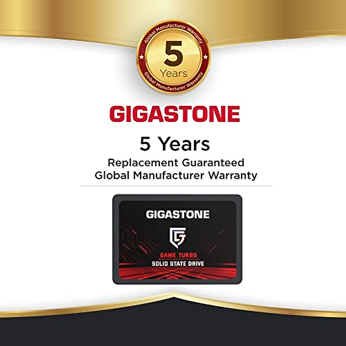 Gigastone Game Turbo 256GB SSD SATA III 6Gb/s. 3D NAND 2.5" Internal Solid State Drive, Read up to 520MB/s. Compatible with PC, Desktop and Laptop, 2.5 inch 7mm (0.28”)