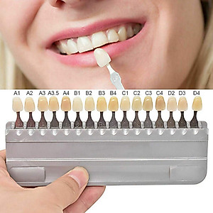Smiledt 3D Teeth Whitening Shade Guide Porcelain - 16 Colors/Set Tooth Bleaching Shade Chart Mold - Tracking & Comparing - Dental Material Equipment - Oral Care