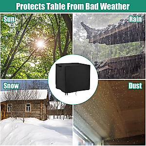 Jungda Outdoor Prep Table Cover,31 inch Waterproof Patio Serve Prep Storage Cart Cover,Outdoor Rectangle Furniture Cover - 31 X 21 X 30 Inch