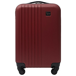 Travelers Club Cosmo Hardside Spinner Luggage, Rhubarb Red, Carry-On 20-Inch