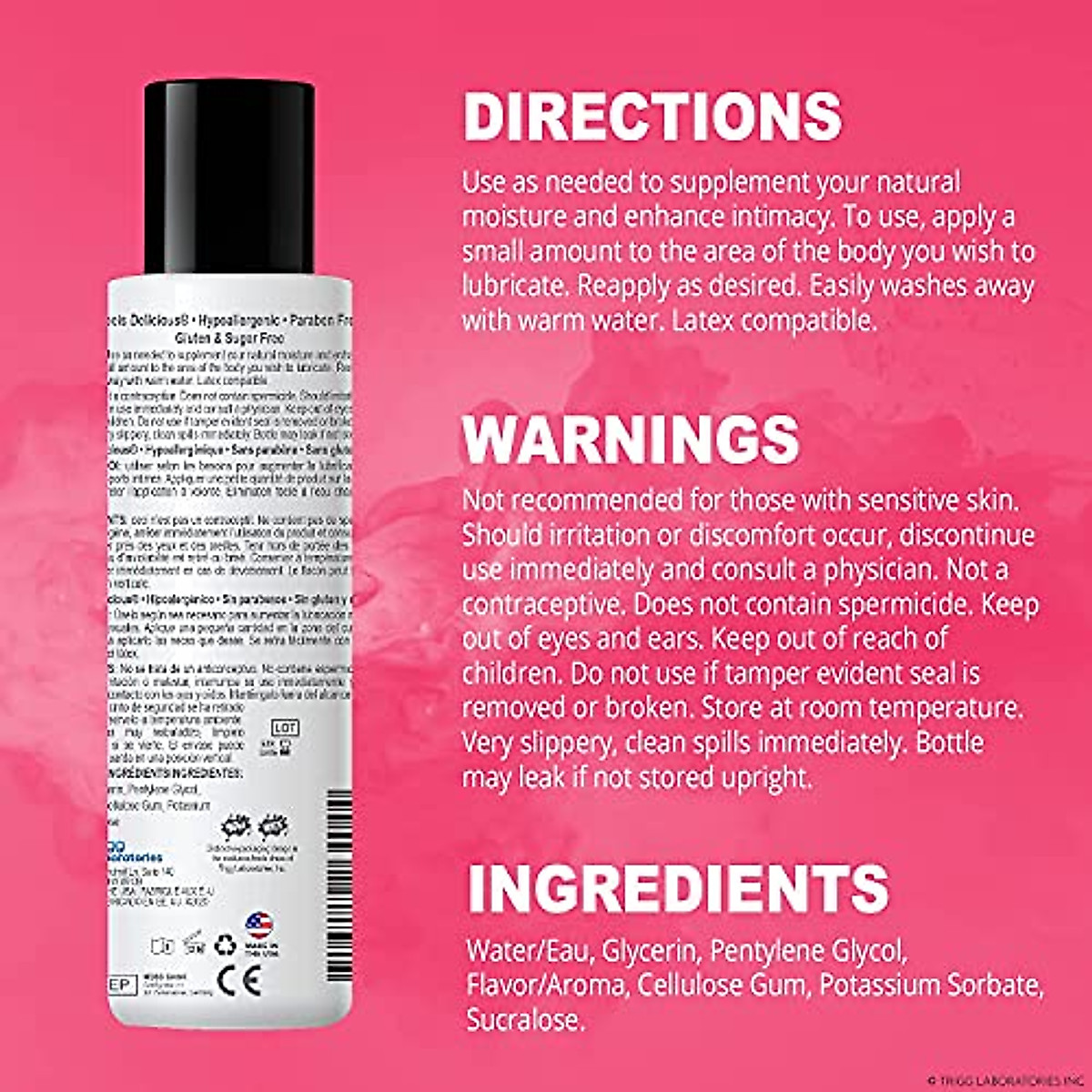 Wet Water-Based Flavored Lube for Men, Women & Couples, 3 Fl Oz (Sexy Strawberry) - Long-Lasting Premium Personal Lubricant Safe to Use with Latex Condoms - Gluten Free & Sugar Free