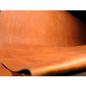 The Tannery Finished Full Grain Cow Genuine Leather Hides Crafts | Home Decor Leather Crafts Tooling Sewing Hobby Workshop Crafting Leather Hides Bourbon Brown 12x12