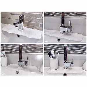 Silicone Faucet Splash Guard - Sink Faucet Mat Splash Guard - Silicone Sink Faucet Mat Splash Guard - Kitchen Sink Splash Guard Behind Faucet - Silicone Faucet Mat for Kitchen - Keep Your Kitchen Dry