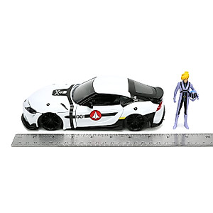 Robotech 1:24 2020 Toyota Supra Die-cast Car & 2.75" Roy Focker Figure, Toys for Kids and Adults