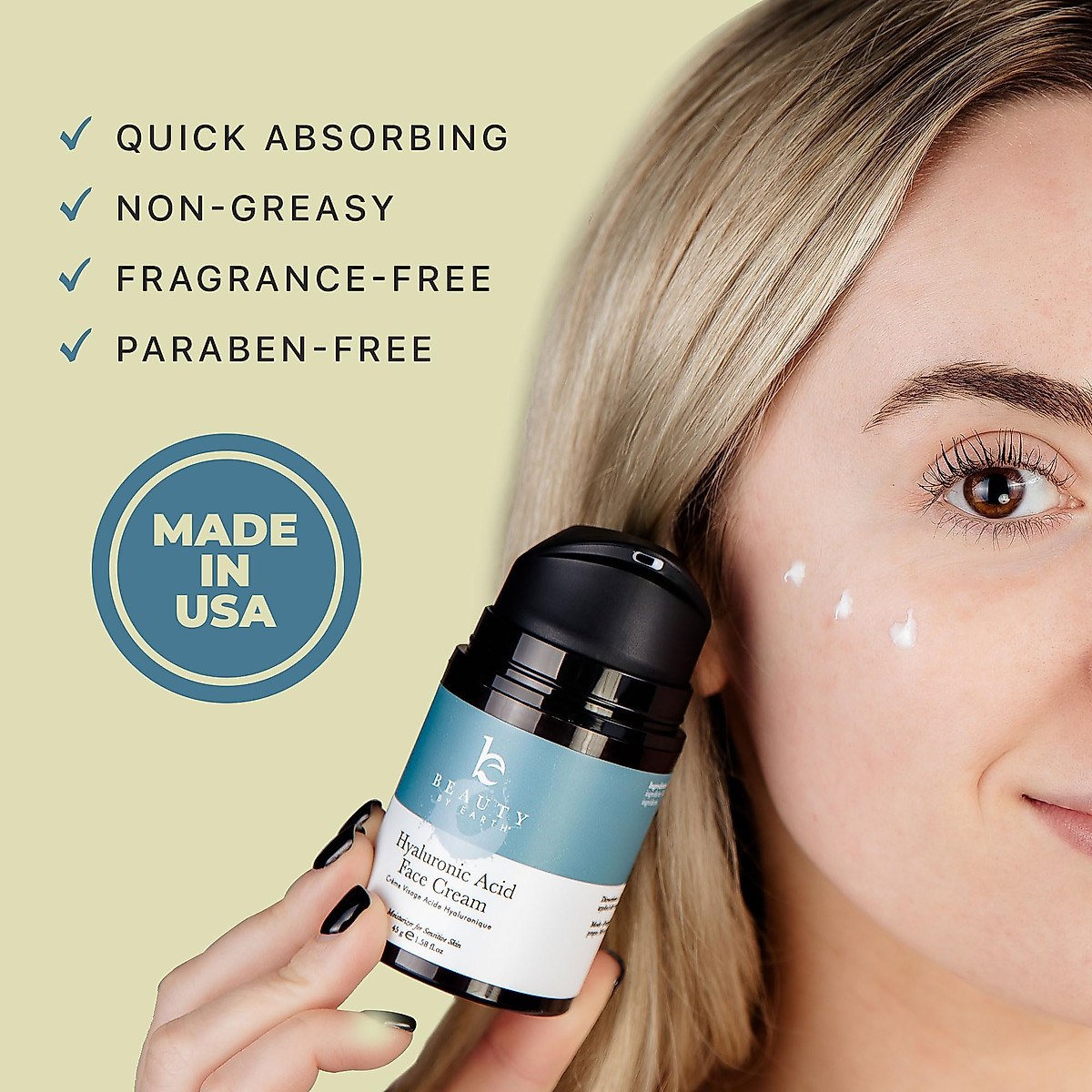 Hyaluronic Acid Night Cream - Best Face Cream for Aging Skin, Anti Aging Face Moisturizer, Wrinkle Cream for Face, Hyaluronic Acid Moisturizer Face Cream for Women, Hydrating Facial Moisturizer