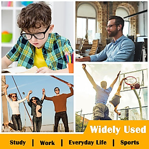 MARSHOHO Glasses Strap Sports, Anti-Slip Silicone Eyeglass Strap Eyewear Retainers, Elastic Soft Sunglass Cord Holder for Kids Boys and Girls, Basketball (3 Pack, Black)