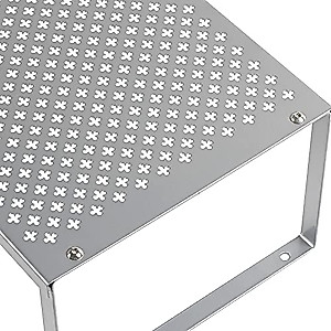 MOOACE Set of 4 Expandable Stackable Kitchen Counter Shelves Organizer, Metal