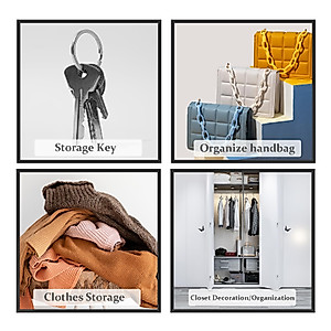 Ideal Swan 6 PCS Hooks for Shower - Stainless Steel Butterfly Shape Hooks, Essentials Elegant and Functional Home Storage Solution for Decor Bathroom Kitchen Home (Black)