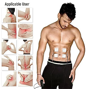 iStim Super Soft 2"x2" TENS Unit Electrodes for TENS Massage EMS Unit/Muscle Stimulator - 100% Japanese Gel - 16 Pieces Reusable Electrode Pads (2"x2"- 16 Pieces - Black)