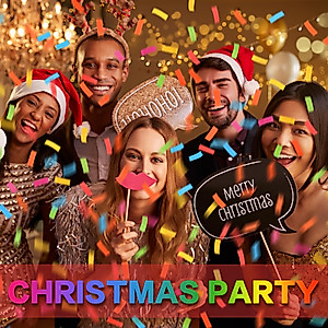 FIEKEICC Confetti Cannon Multicolor 12 Pack Biodegradable Confetti Popper Party Confetti Shooters12 Inch Confetti Popper Cannons Confetti Poppers for Wedding,Birthday,Graduation, New Years Celebration