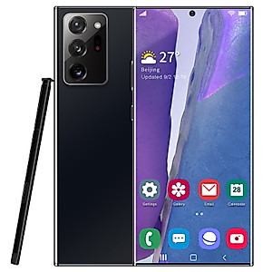 Lenove Note20U+ Smartphone Unlocked(48MP Rear HD Camera,5g Dual Sim Three Card Slots,MTK6889, 6.9 Inch Full-Screen,Face Id, 5000mah Long-Lasting Battery,Smart E Pen) (Black,12G+512G)