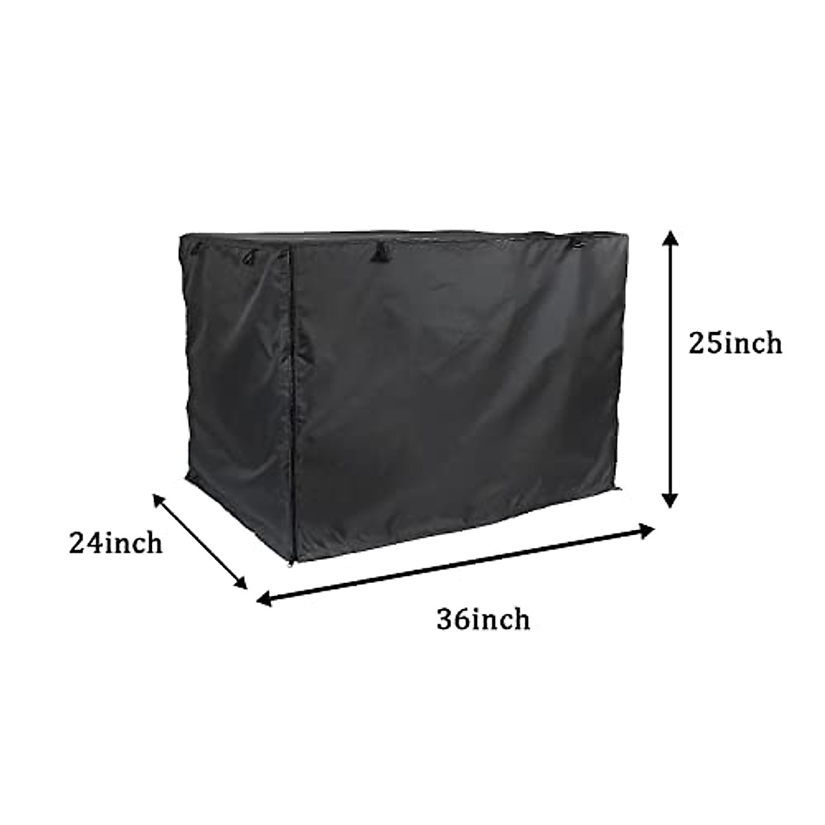 Dog Crate Cover 36 inch - Double Door, Dog Kennel Indoor, Waterproof Dog Kennel Cover with Air Vent Window, for Indoor/Outdoor Most Wire Dog Crate(Black)