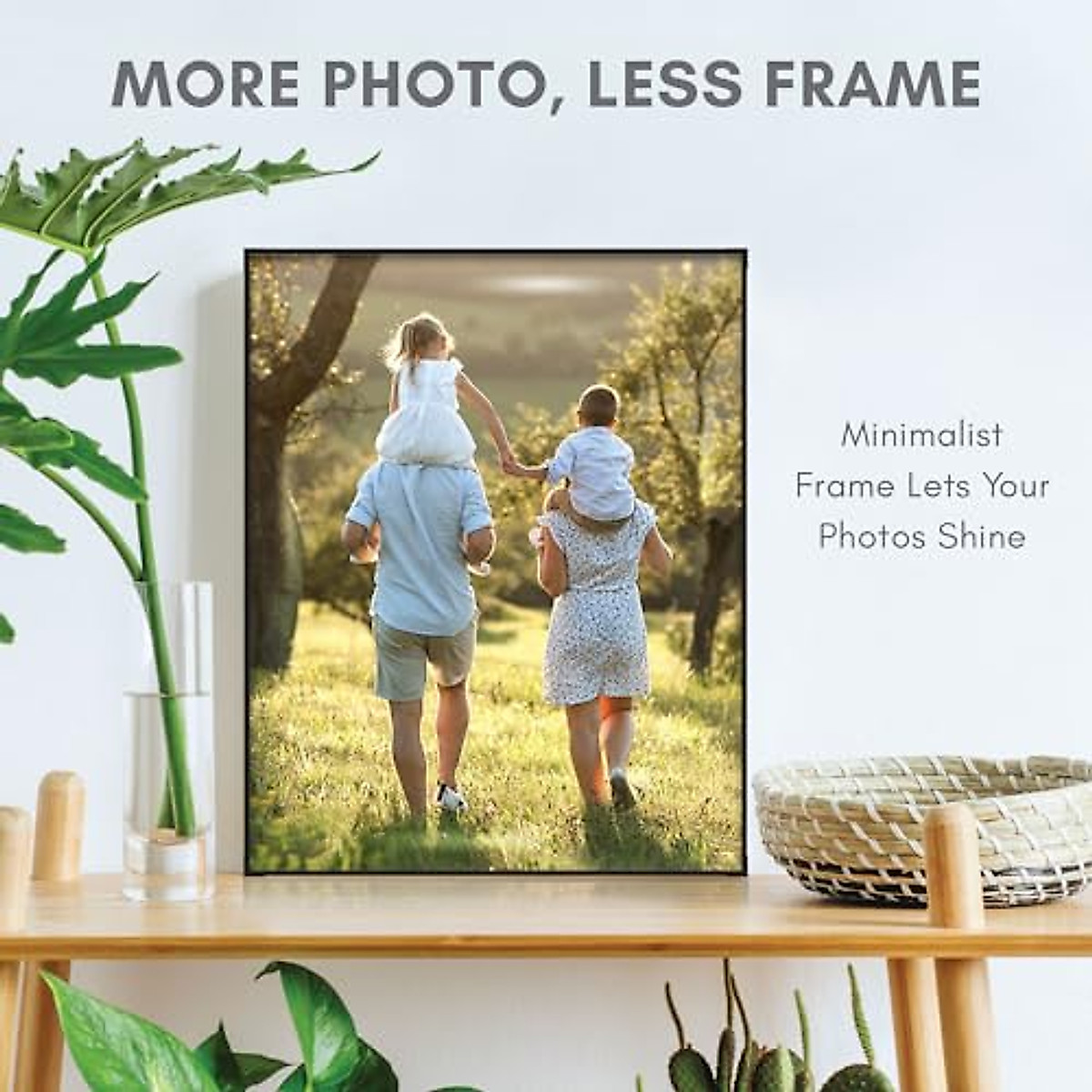 MANTELLO ESSENTIALS 8x10 Picture Frame, 8x10 Frame - Set of 6 - Black Frames 8x10, Picture Frames for Wall and Tabletop