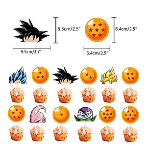 25Pcs Kids Theme Party Cake&Cupcake Toppers for Birthday Party Supplies,Boys' Theme Birthday Party Decoration