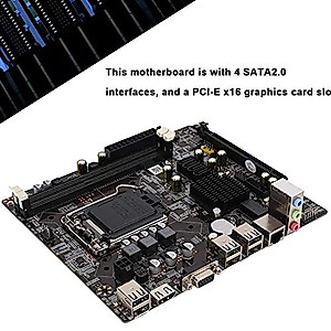 Desktop Motherboard for Intel H81, CPU for Intel LAG 1150 2DDR3 1600/1333/1066Mhz Memory 1PCI E×16 Motherboard with SATA 2.0 USB 2.0 Support VGA& Dual Output