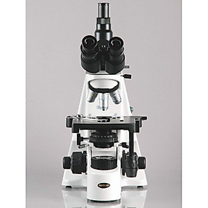AmScope T690C-8M Digital Trinocular Compound Microscope, 40X-2500X Magnification, WH10x and WH25x Super-Widefield Eyepieces, Infinity Objectives, Brightfield, Kohler Condenser, Double-Layer Mechanical Stage, Includes 8MP Camera with Reduction Lens and Sof