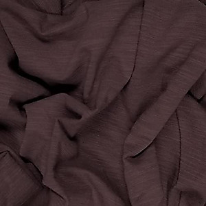 Texco Inc Solid Slub Spandex Jersey Knit Cotton Blend/Apparel DIY Fabric, Mauve Dark 1 Yard