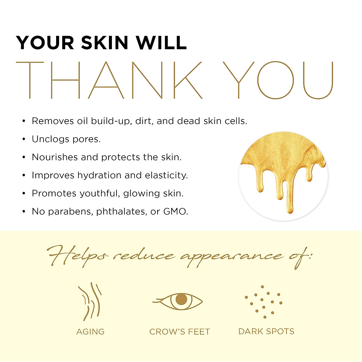 AZURE 24K Gold Firming Peel Off Face Mask- Anti Aging, Lifting, Illuminating & Revitalizing - Removes Blackheads, Dirt & Oils - With Hyaluronic Acid and Collagen - Skin Care - 150mL