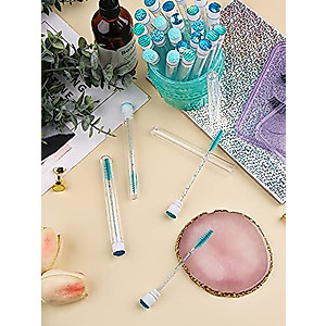 80 Pcs Mascara Wand Tube Set 40Pcs Empty Mascara Wand Tube 40Pcs Eyelash Brush Mascara Brushes for Women Girls Makeup