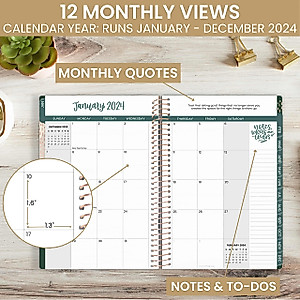bloom daily planners 2024 Calendar Year Day Planner (January 2024 - December 2024) - 5.5” x 8.25” - Weekly/Monthly Agenda Organizer Book with Stickers & Bookmark - Make Today Count