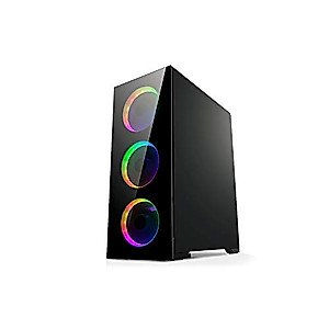 Bgears b-Voguish-RGB Gaming PC ATX case, Include: 6 x 120mm ARGB Fans, 1 x 10 Fans Controller, 1 x Remote Controller, USB3.0, Support up to EATX Motherboard, Support Graphic Card up to 380mm Long
