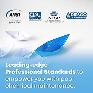 Pool and Spa Test Strips - 125 Strips 3 in 1 Pool Test Kit for pH, Total Chlorine, Total Alkalinity - Spa Test Strips for Hot Tub